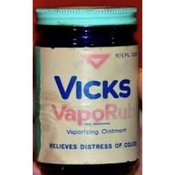 Vicks | Art | Antique Cobalt Blue Glass Vicks Vaporub Bottles Medicine ...